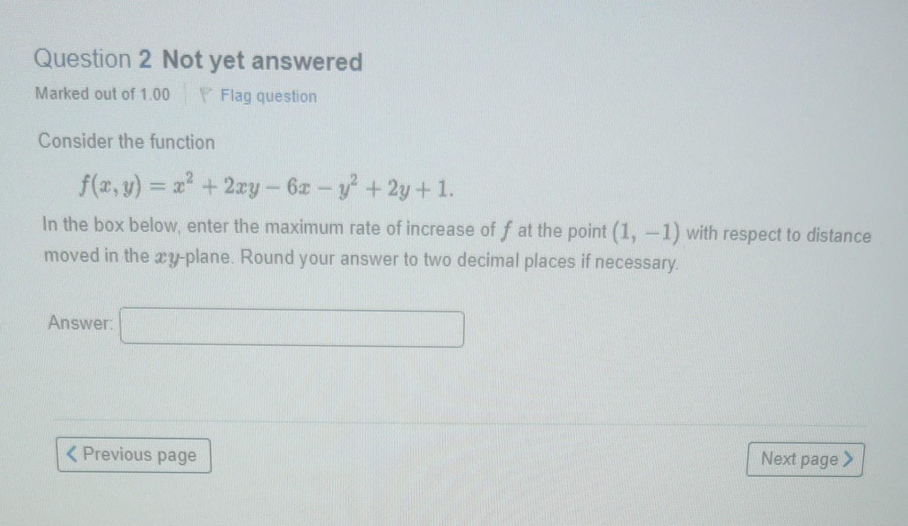 Solved Consider the function f(x,y)=x2+2xy−6x−y2+2y+1 In the | Chegg.com