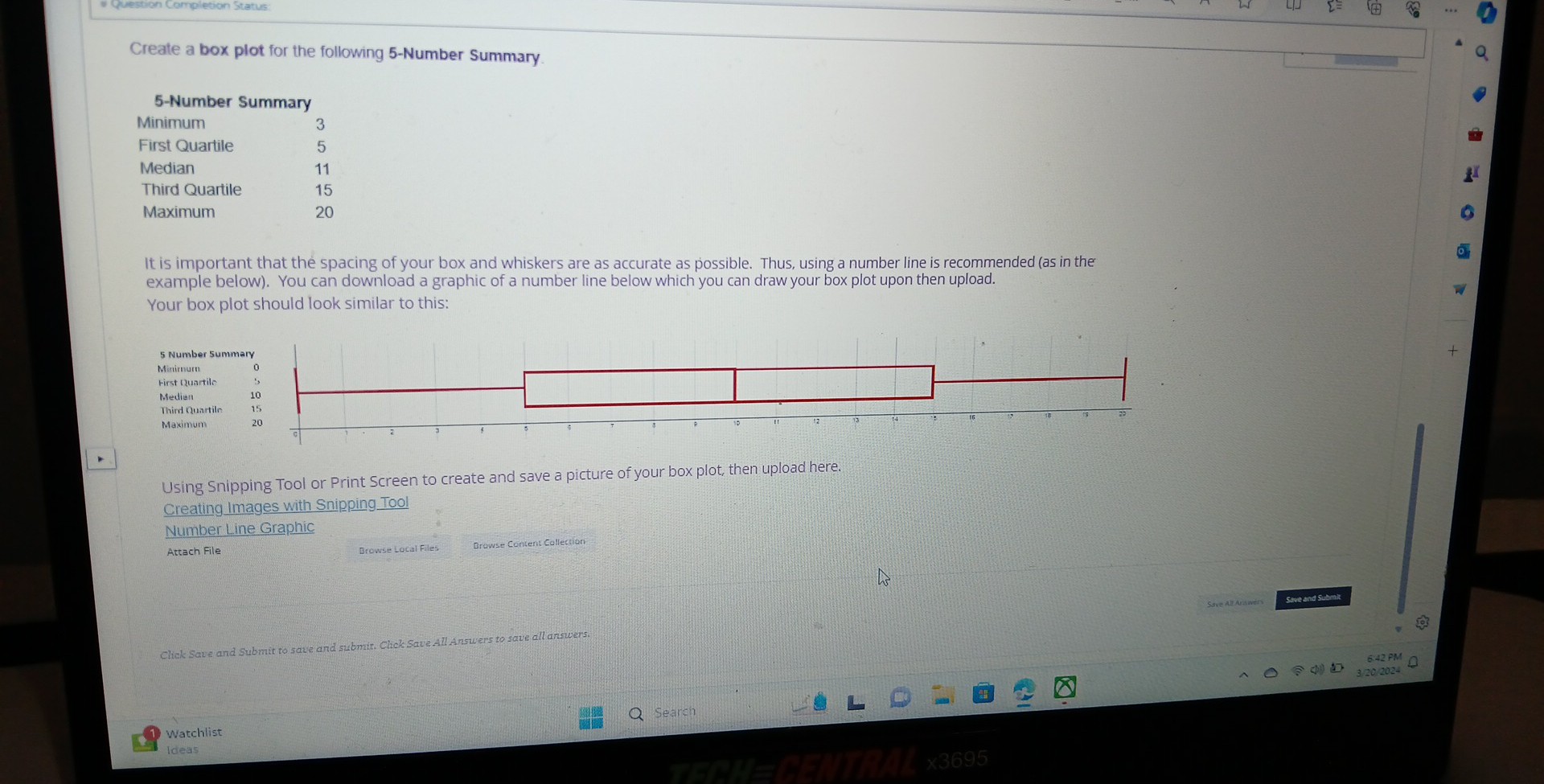 Solved Create a box plot for the following 5 -Number | Chegg.com