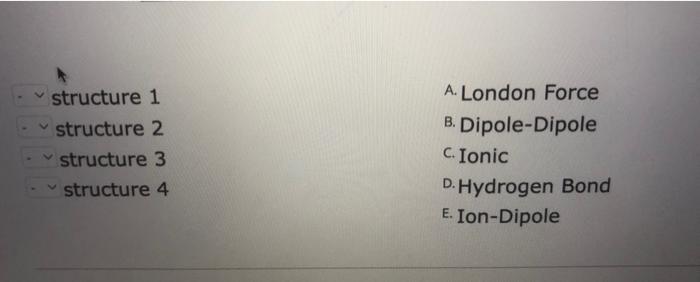 Solved Match each compound with the predominant | Chegg.com