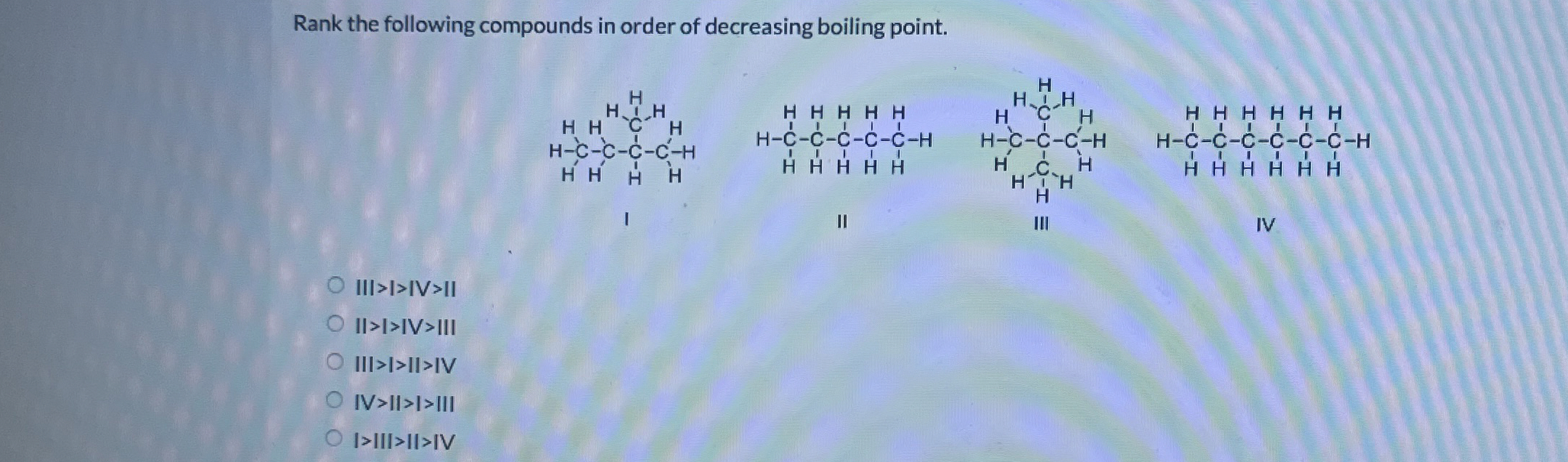 Solved Rank the following compounds in order of decreasing | Chegg.com