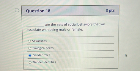 Solved Question 183 ﻿ptsare the sets of social behaviors | Chegg.com