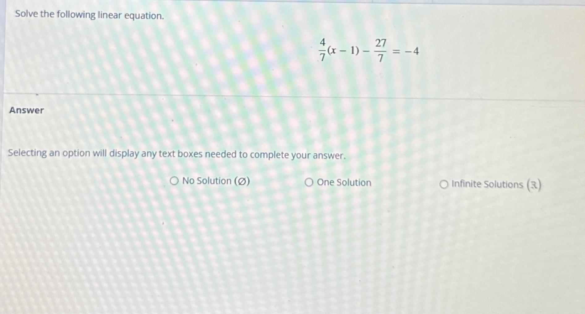 Solved Solve the following linear | Chegg.com
