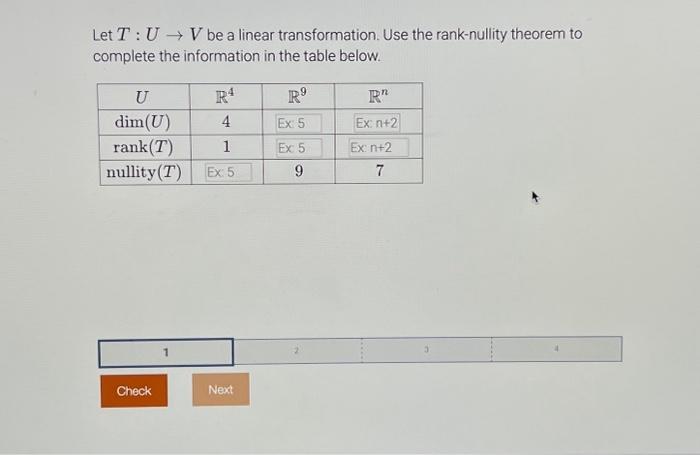 Solved Let T:U→V be a linear transformation. Use the | Chegg.com