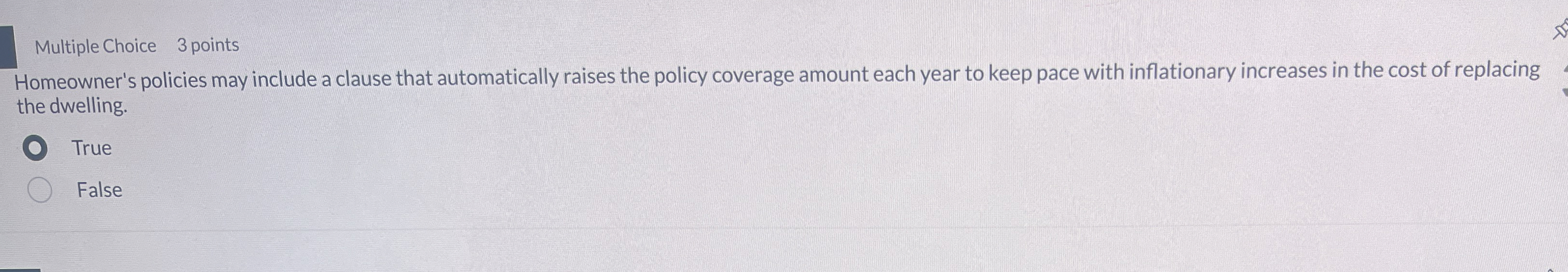 Solved Multiple Choice 3 ﻿pointsHomeowner's policies may | Chegg.com