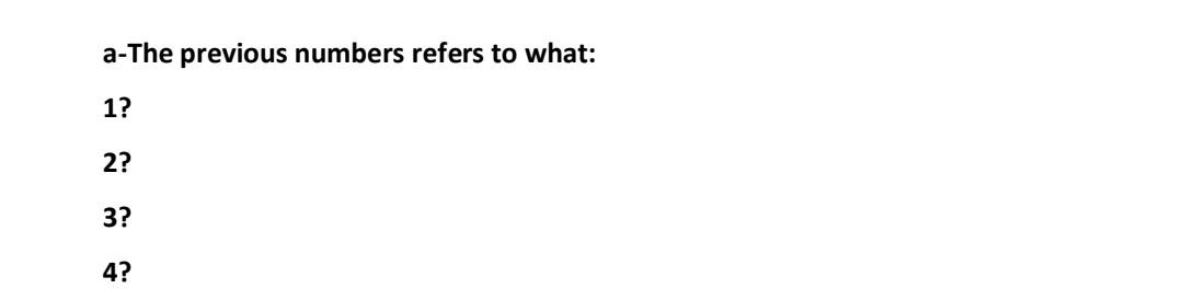 Solved A-the Previous Numbers Refers To What: 1? 2? 3?