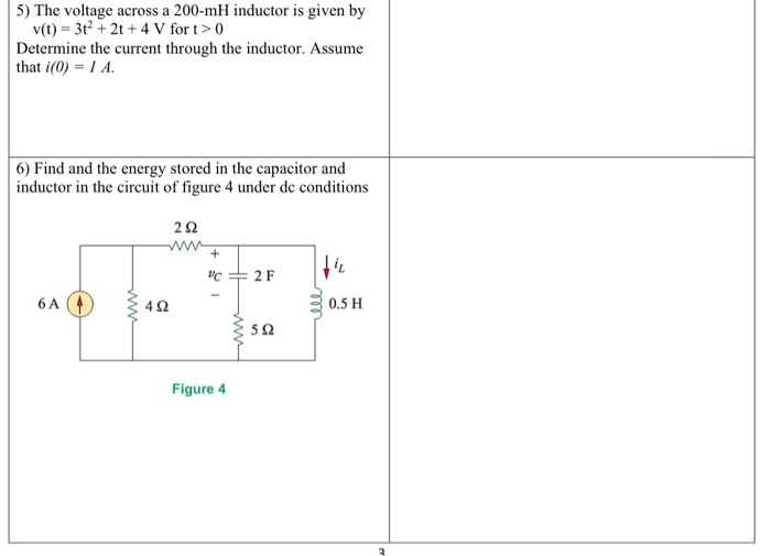 Solved 5) The voltage across a 200-mH inductor is given by | Chegg.com