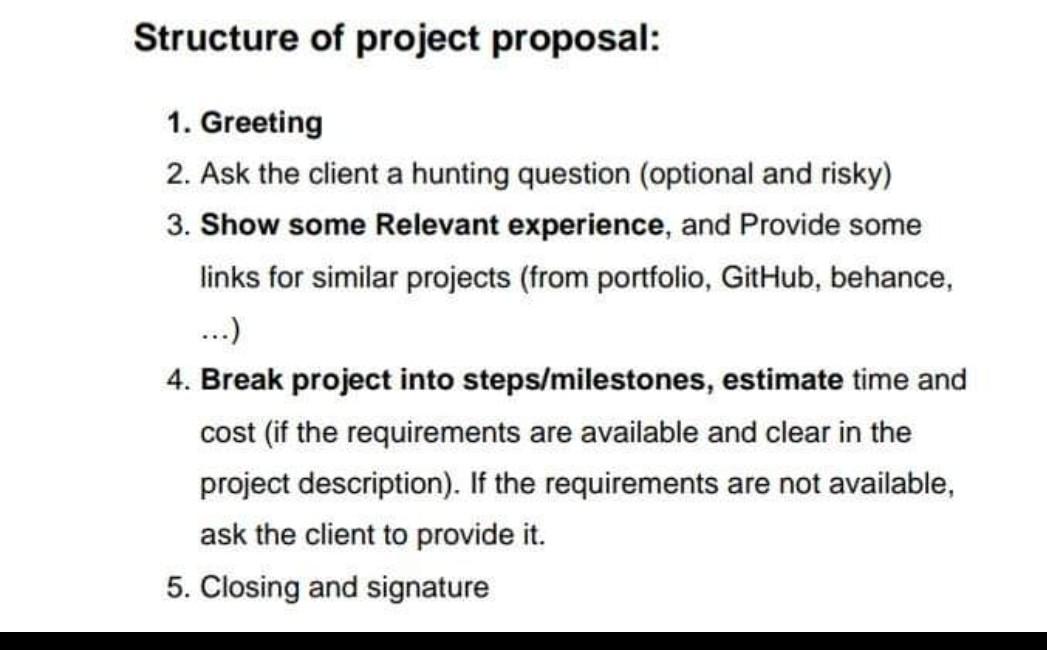 Solved Structure of project proposal: 1. Greeting 2. Ask the | Chegg.com