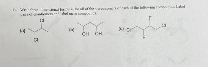 Solved 6. Write three-dimensional formulas for all of the | Chegg.com