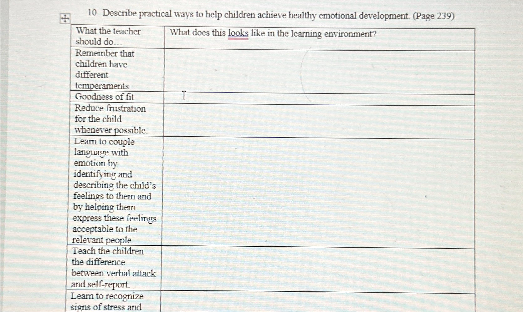 Solved 10 ﻿Describe practical ways to help children achieve | Chegg.com