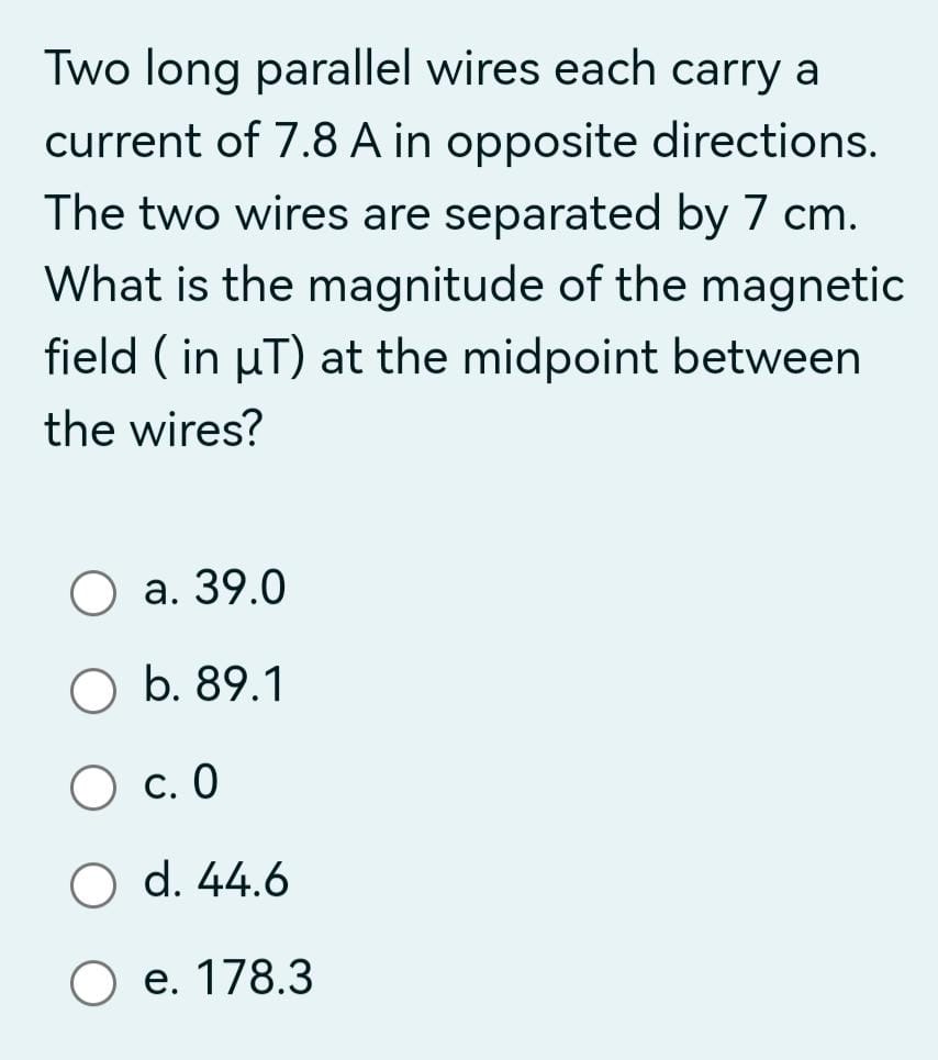 Solved Two long parallel wires each carry a current of 7.8A | Chegg.com