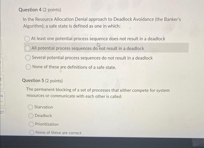 Solved In the Resource Allocation Denial approach to | Chegg.com
