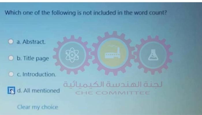 Solved Which one of the following is not included in the | Chegg.com