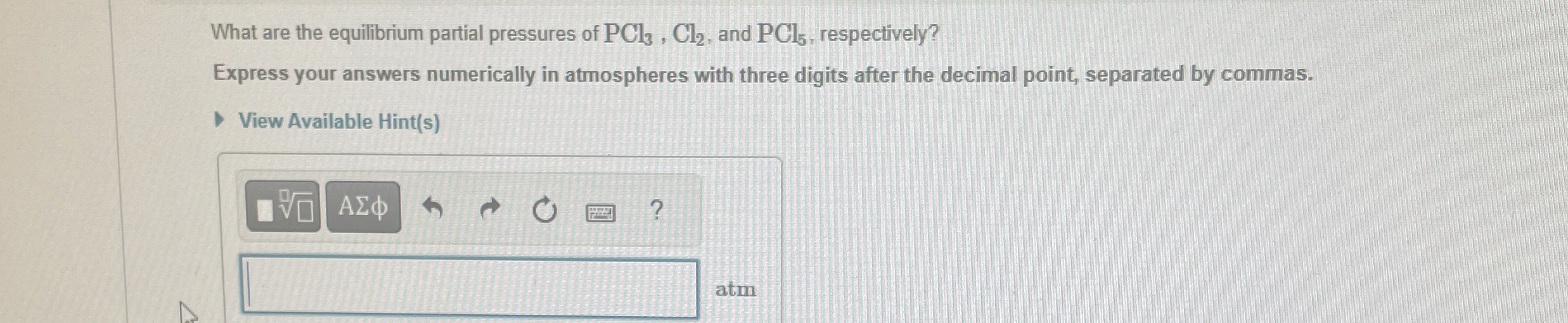 Solved What are the equilibrium partial pressures of | Chegg.com