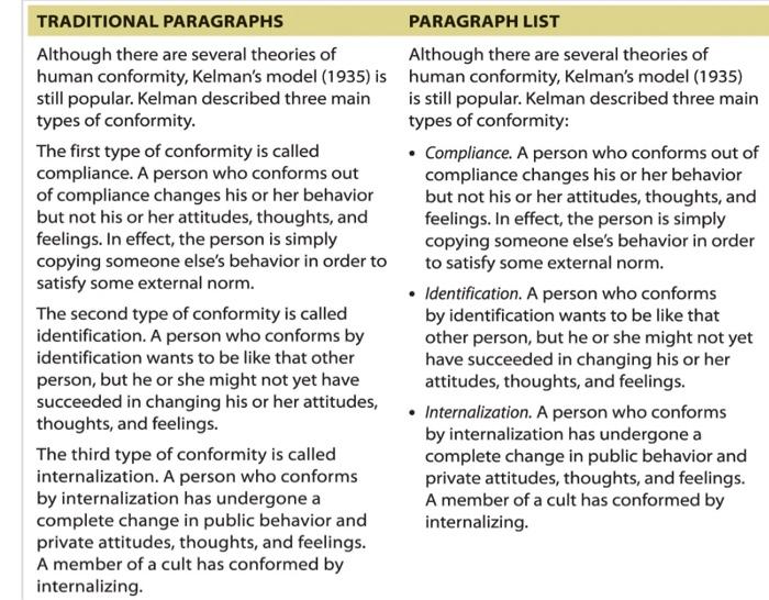 TRADITIONAL PARAGRAPHS PARAGRAPH LIST Although there | Chegg.com