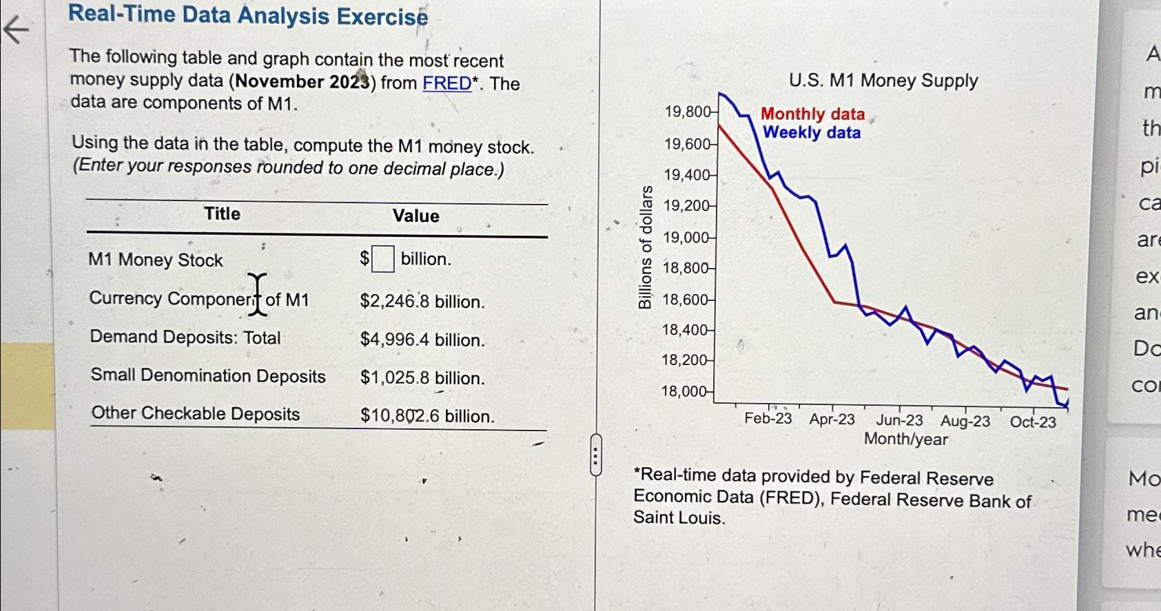Solved Real-Time Data Analysis ExerciseThe following table | Chegg.com