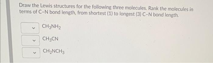 Solved Draw the Lewis structures for the following three | Chegg.com
