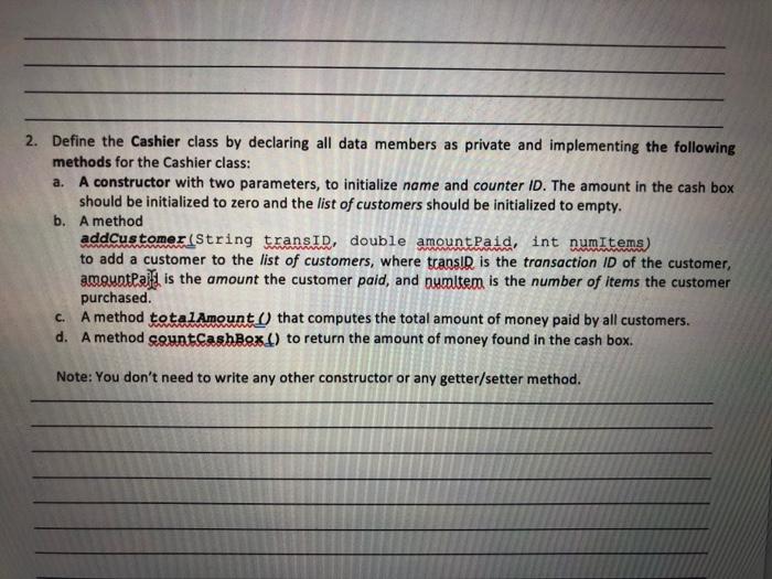 Solved |CSBP219 Object Oriented Programming In-class | Chegg.com
