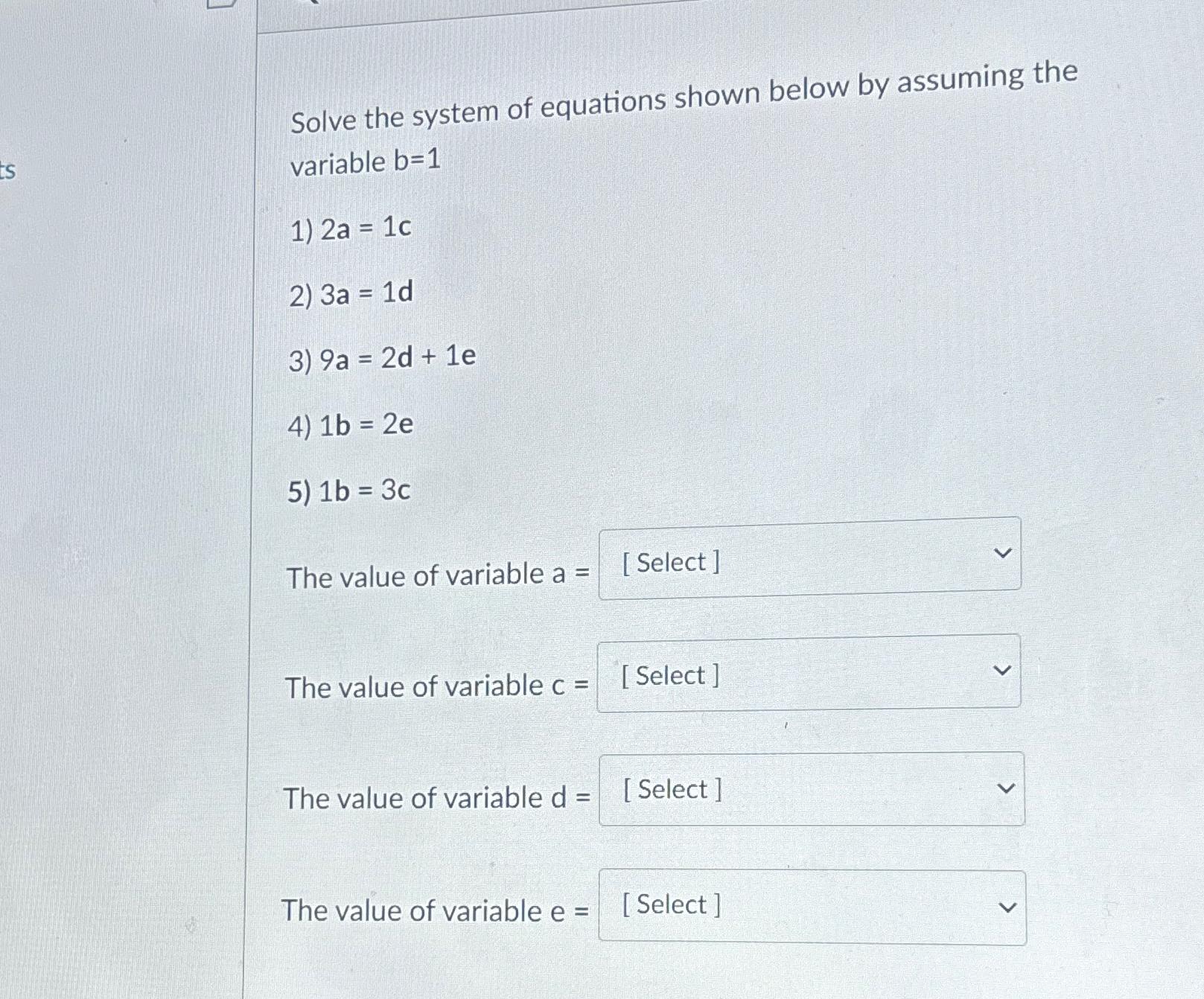Solved Solve the system of equations shown below by assuming | Chegg.com