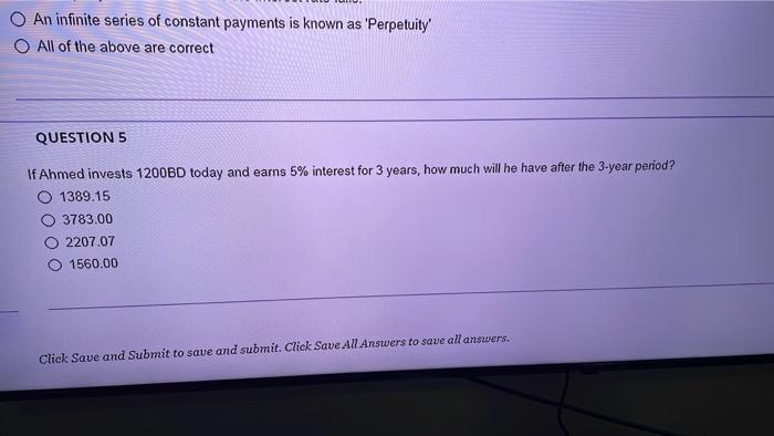 Solved An infinite series of constant payments is known as | Chegg.com