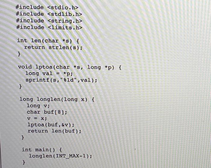 Solved #include #include #include #include int len(char | Chegg.com