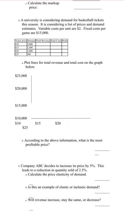 Solved PRICING EXERCISES Assume the following: Price = $25 | Chegg.com