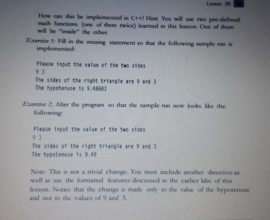 Solved Include Using Namespace Std Int Main Int 