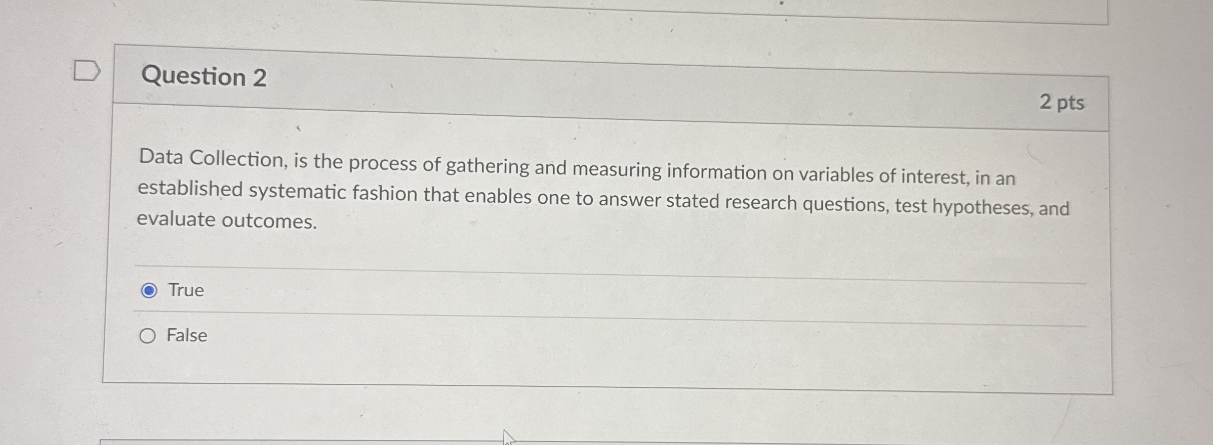 Solved Question 22 ﻿ptsData Collection, is the process of | Chegg.com