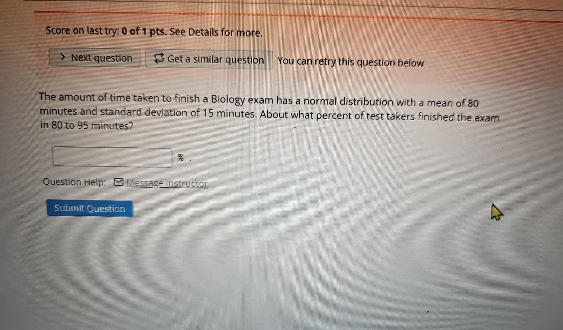Solved You can retry this question below The amount of time | Chegg.com
