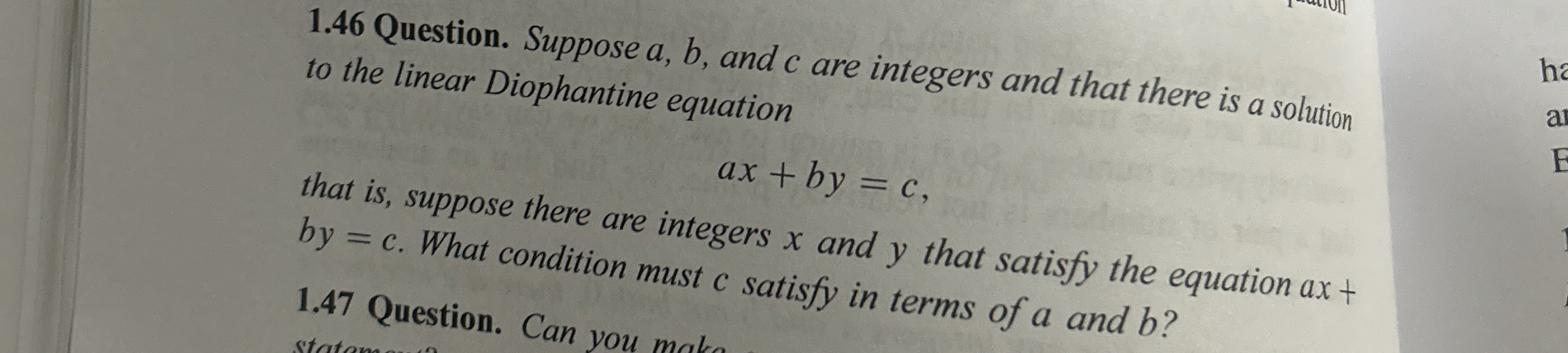Solved 1.46 ﻿Question. Suppose a,b, ﻿and c ﻿are integers and | Chegg.com