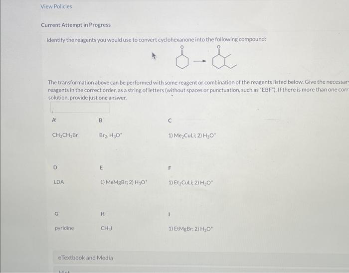 Solved Identify the reagents you would use to convert | Chegg.com