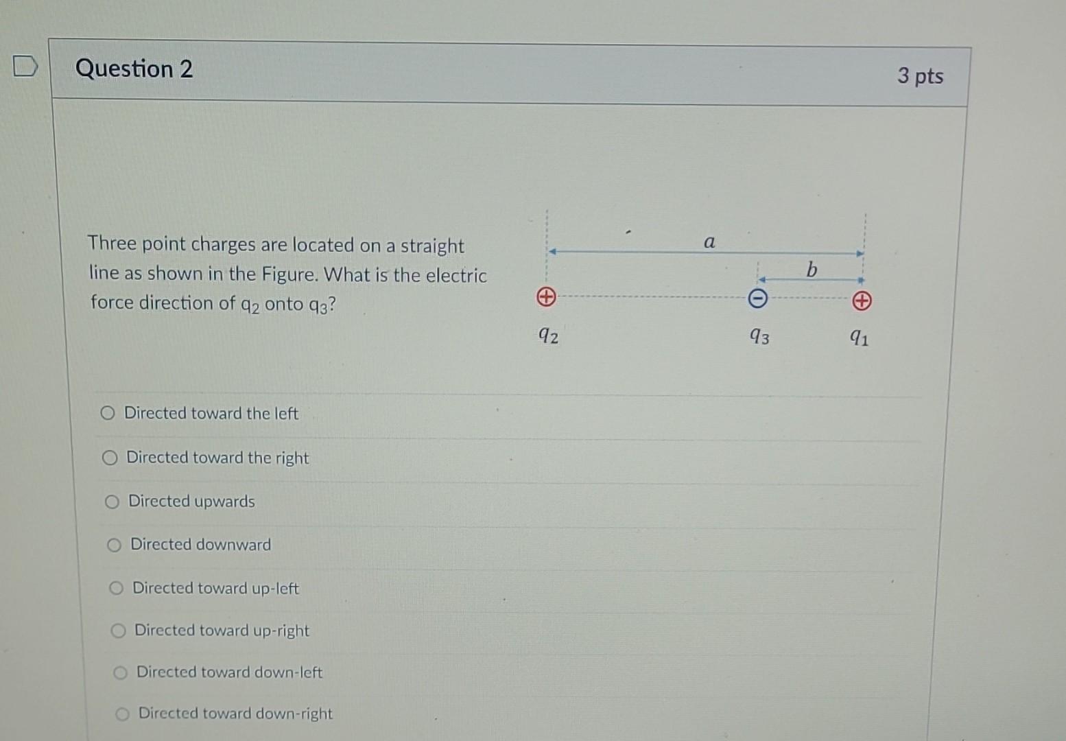 Solved Three point charges are located on a straight line as | Chegg.com