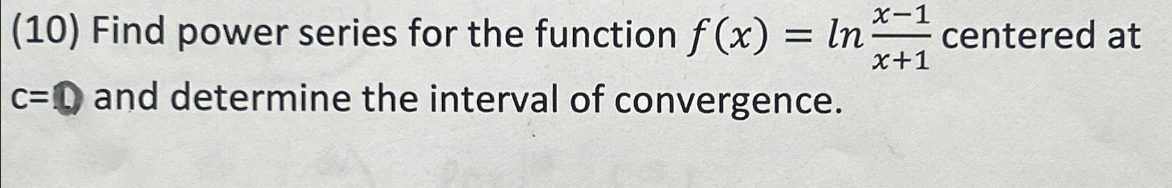 Solved (10) ﻿Find power series for the function | Chegg.com