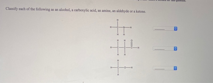 Solved Match the functional group classification on the | Chegg.com