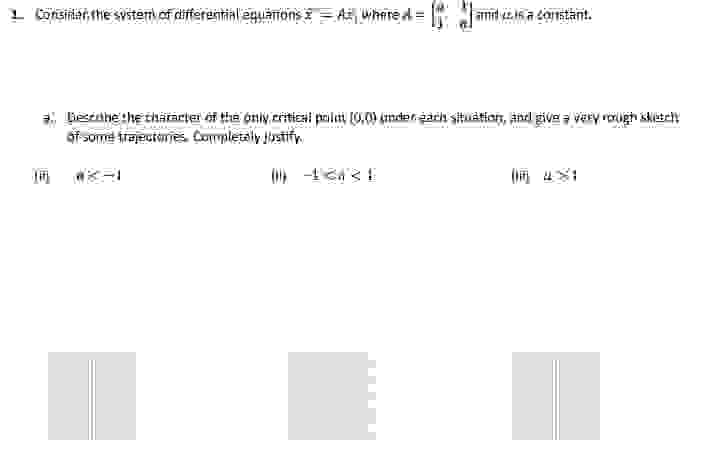 Solved Consider the system of differential equations x=Ax, | Chegg.com