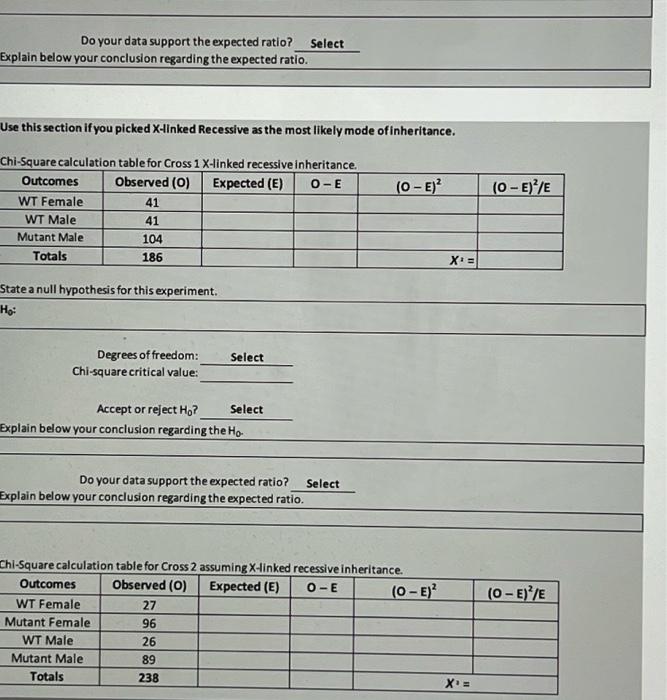 Solved Chi-Square calculation table for Cross 1 assuming | Chegg.com