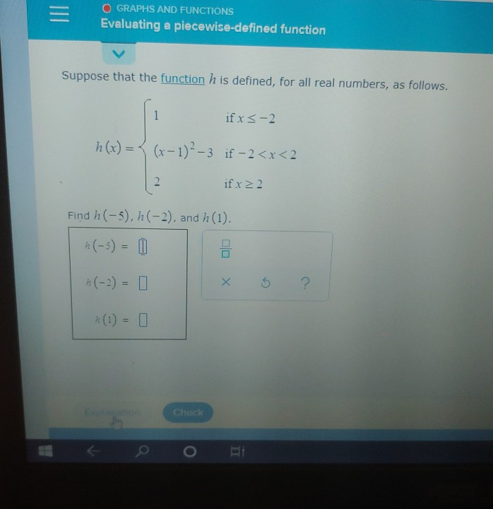 Solved O GRAPHS AND FUNCTIONS Evaluating a piecewise-defined | Chegg.com