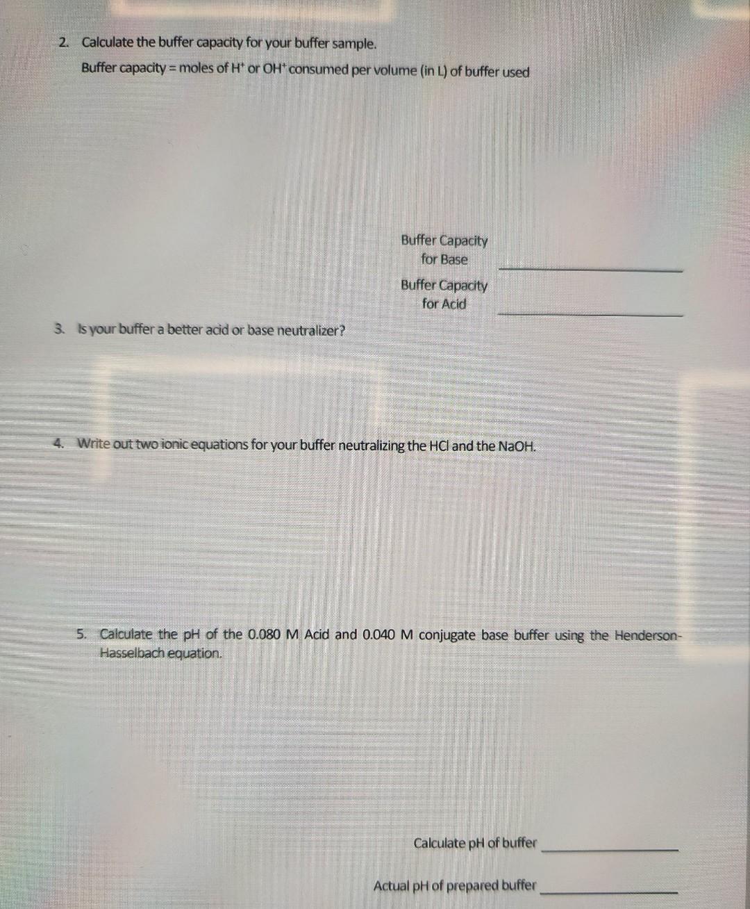 A buffer can be made by mixing appropriate amounts of | Chegg.com