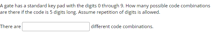 Solved A gate has a standard key pad with the digits 0 | Chegg.com