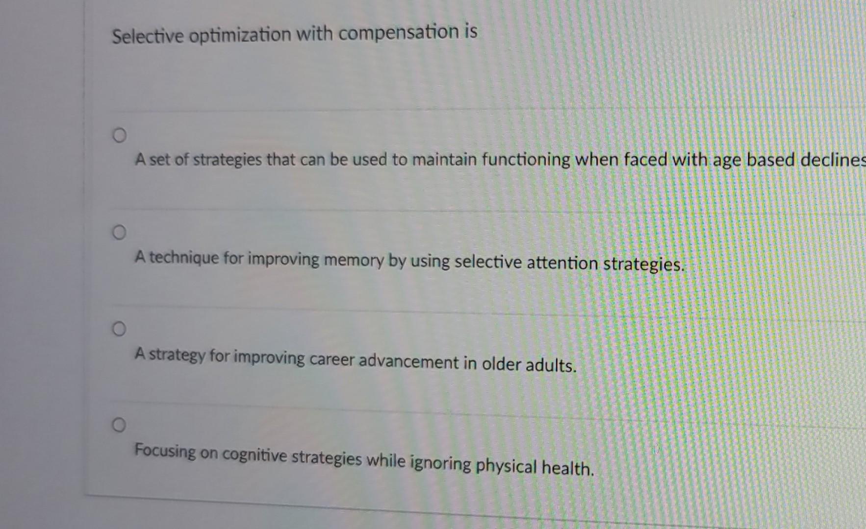 Solved Selective optimization with compensation is O A set | Chegg.com