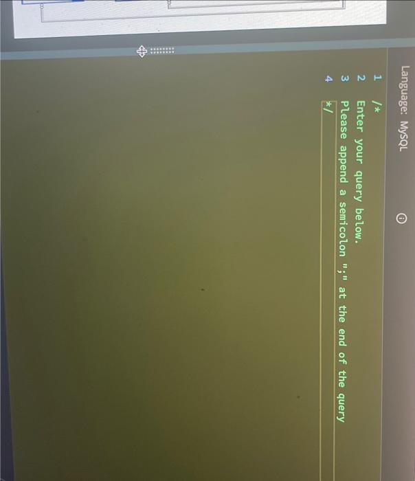 Solved Write queries that return the following resultsets: | Chegg.com