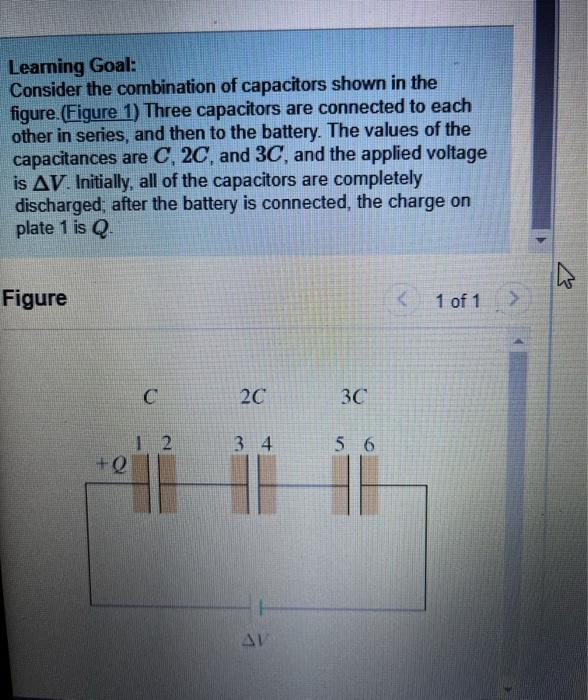 Solved Learning Goal: Consider the combination of capacitors | Chegg.com