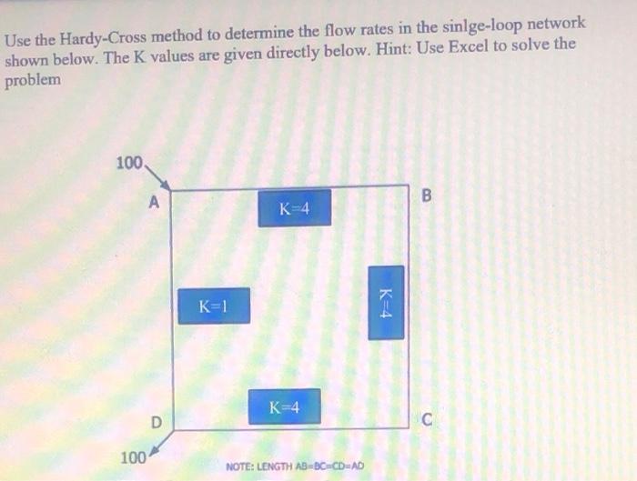 Solved Use the Hardy-Cross method to determine the flow | Chegg.com