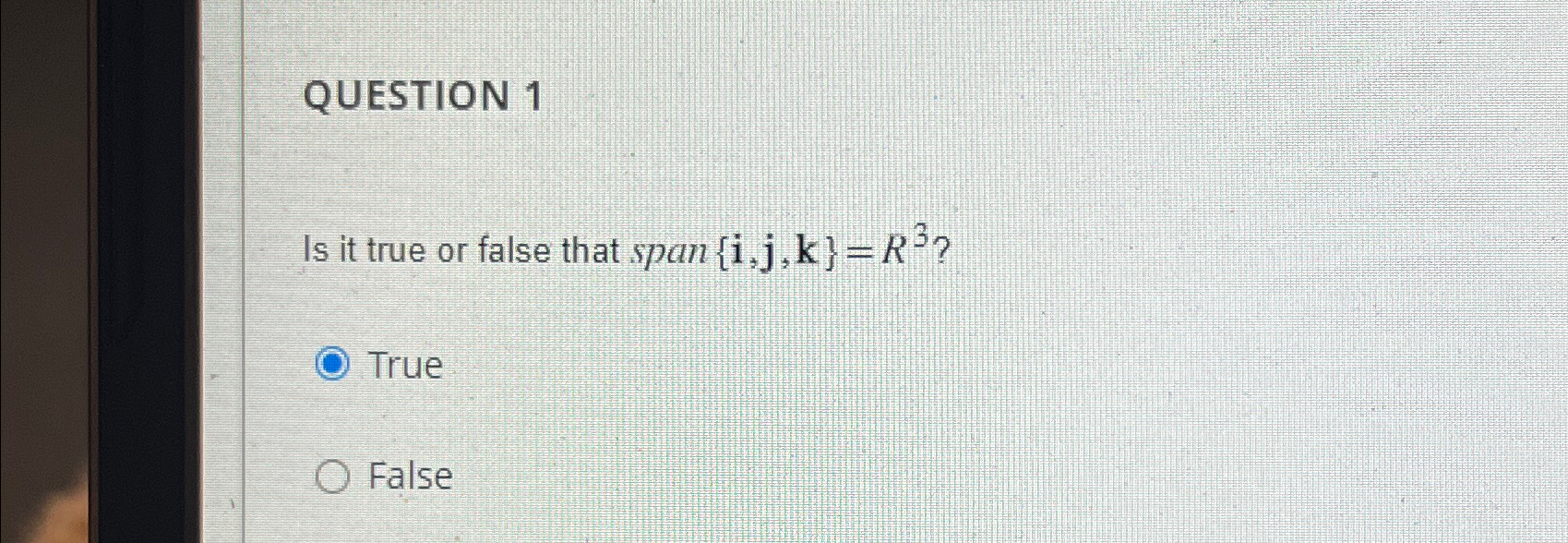 Solved QUESTION 1Is it true or false that | Chegg.com