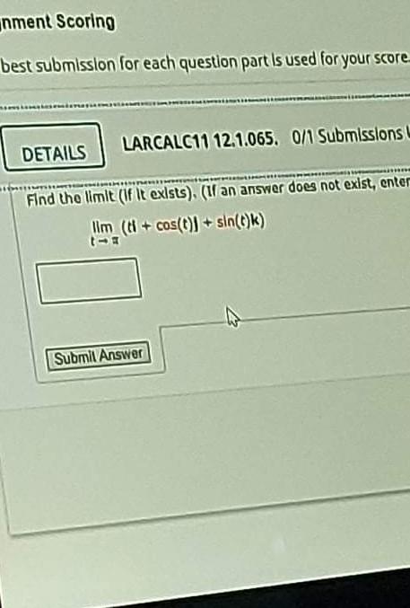 Solved inment Scoring best submission for each question part | Chegg.com