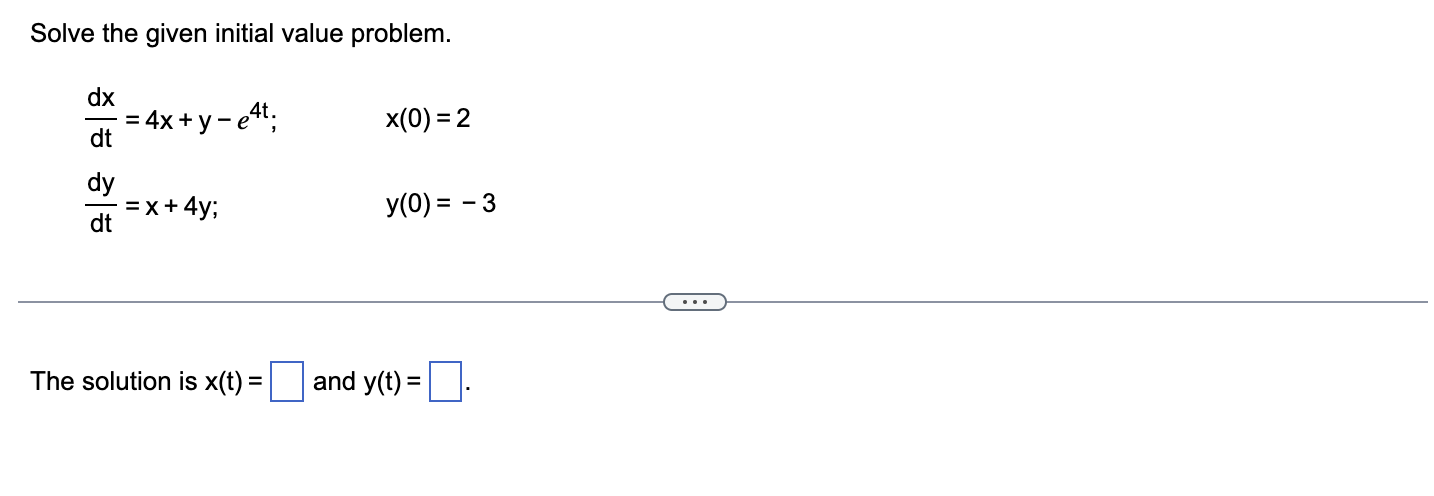 Solved Solve the given initial value | Chegg.com