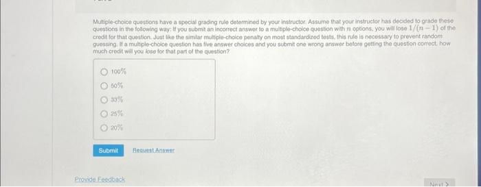 Solved Muliple-choice questions have a special grading rule | Chegg.com