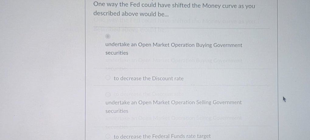 High Quality SOLUTION One way the Fed could have shifted the Money curve as | Chegg.com