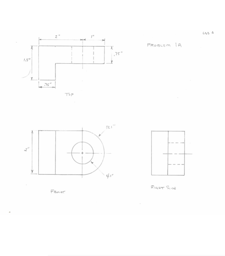 Solved turn the following orthographic drawings to | Chegg.com