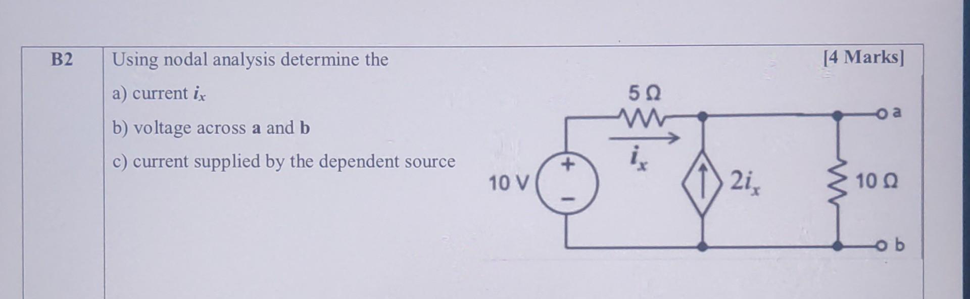 Solved determine the following Using nodal analysis . a) | Chegg.com
