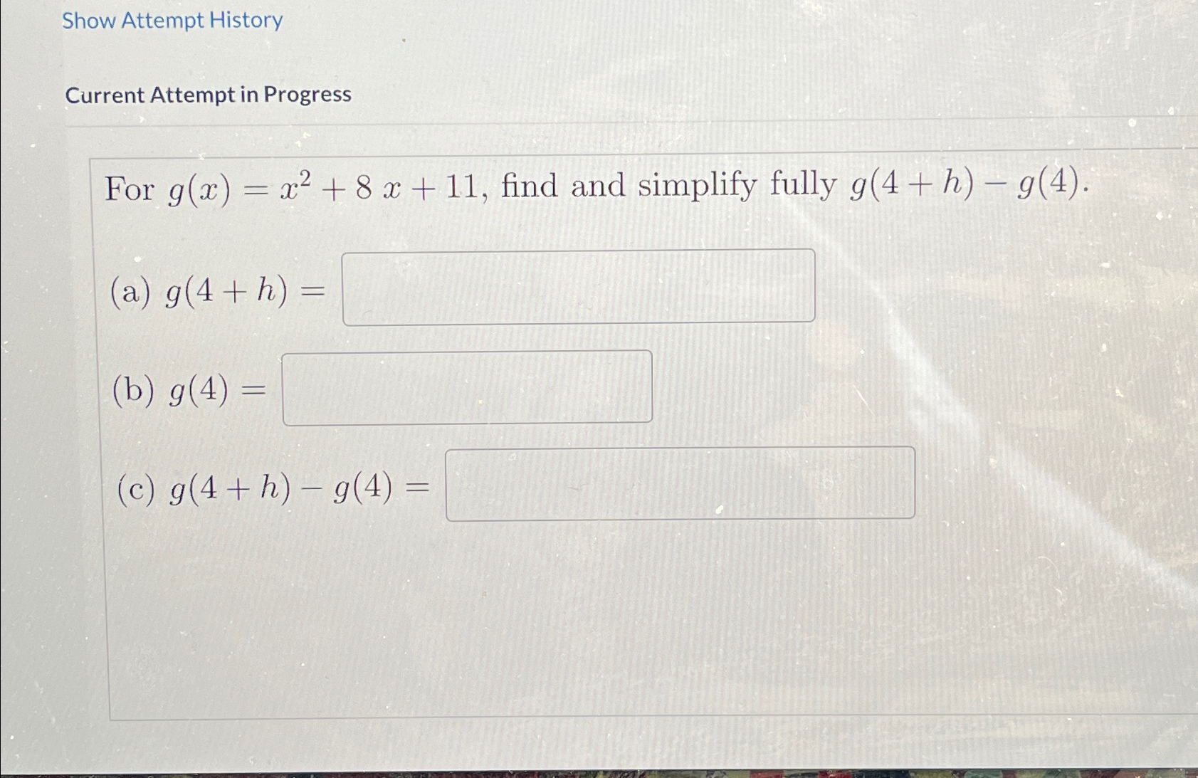 Solved Show Attempt HistoryCurrent Attempt in ProgressFor | Chegg.com